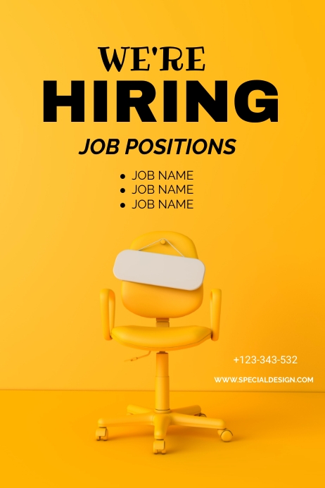 WE ARE HIRING POSTER Template | PosterMyWall