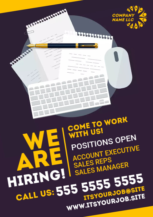 WE ARE HIRING POSTER Template | PosterMyWall