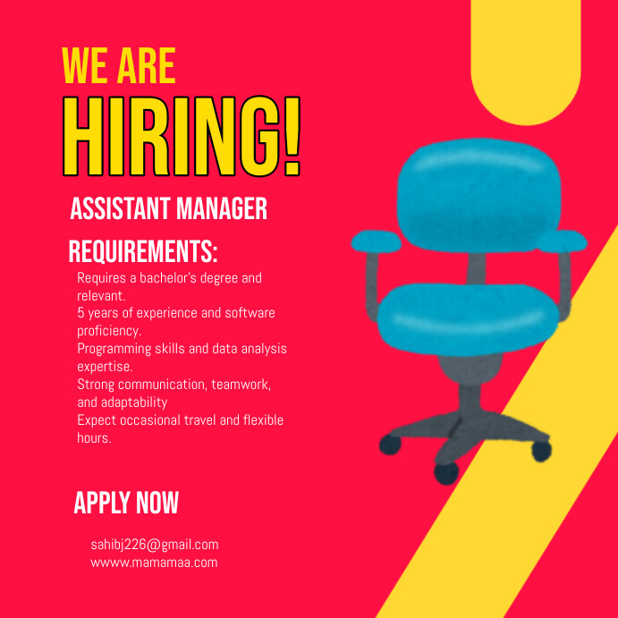 We Are Hiring Poster Template Postermywall