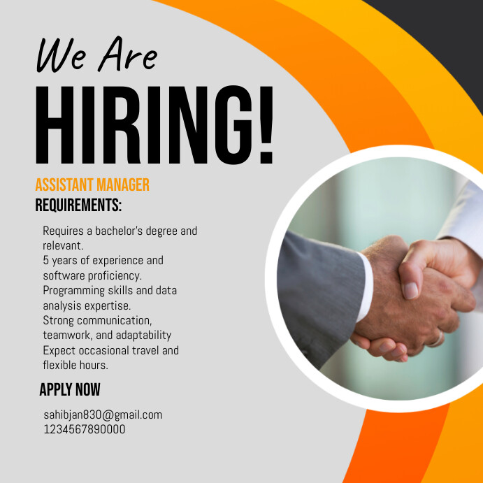 we are hiring poster Template | PosterMyWall
