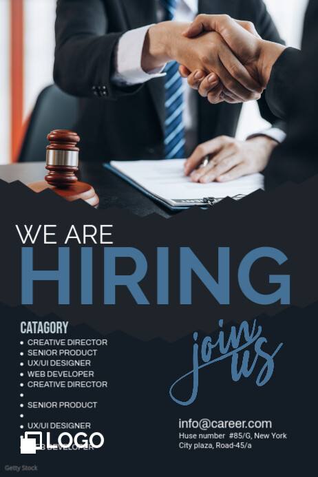 We are hiring Poster เทมเพลต | PosterMyWall