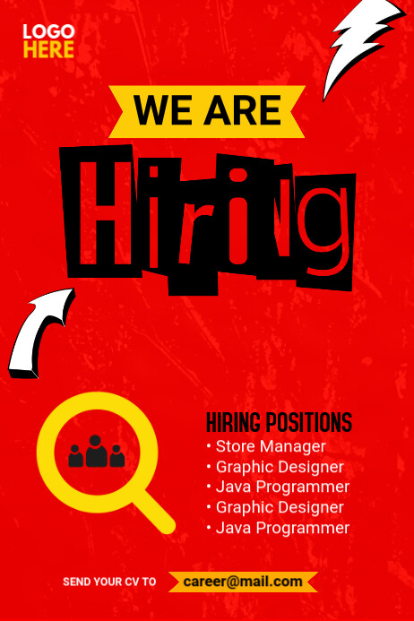 We Are Hiring Poster Template | PosterMyWall