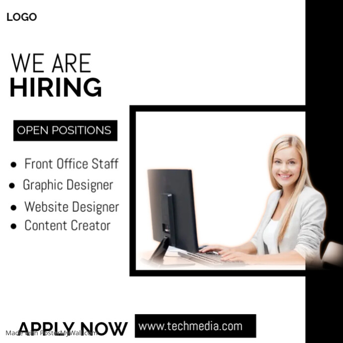 We are hiring poster template | PosterMyWall