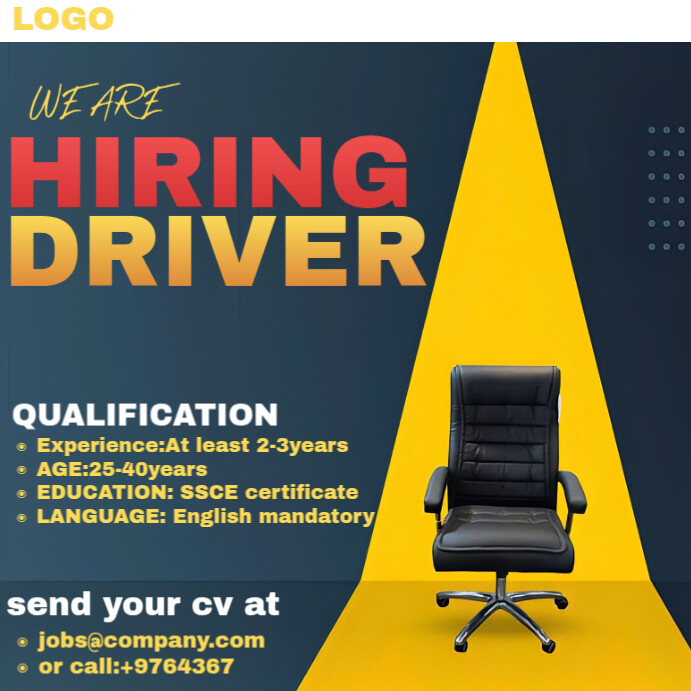 We are hiring professionals drivers flyer Template | PosterMyWall