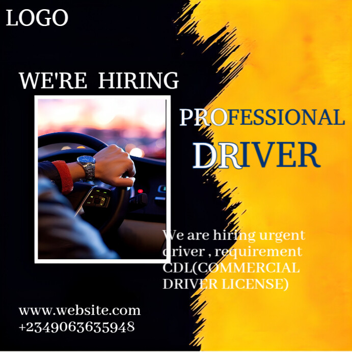We are hiring professionals drivers flyer Template | PosterMyWall