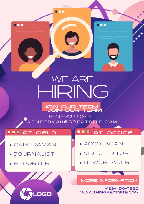 We Are Hiring Simple Vector Design Template | PosterMyWall