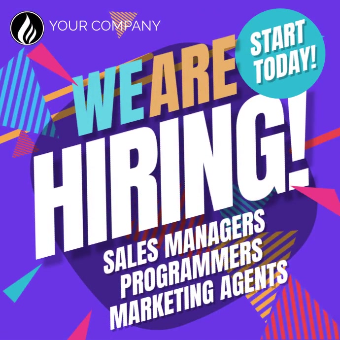 We Are Hiring Start Today job offer ad Template | PosterMyWall