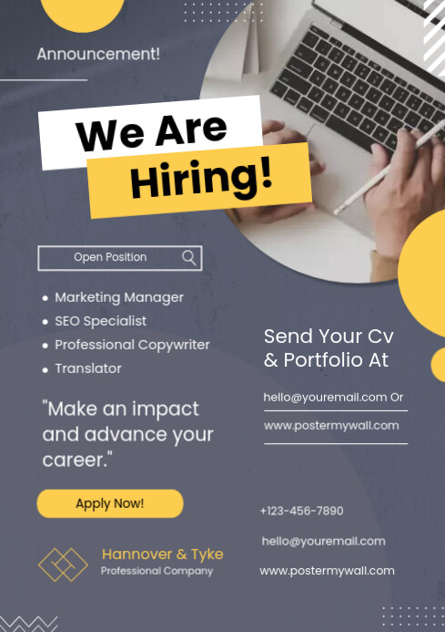 we are hiring template | PosterMyWall