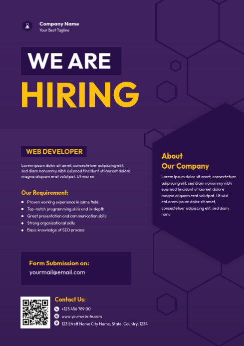 Plantilla de We Are Hiring Template | PosterMyWall