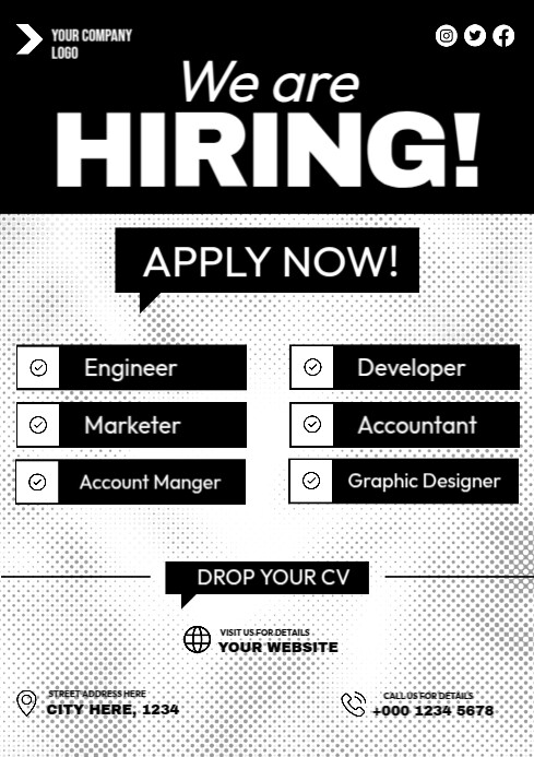 We Are Hiring Template | PosterMyWall