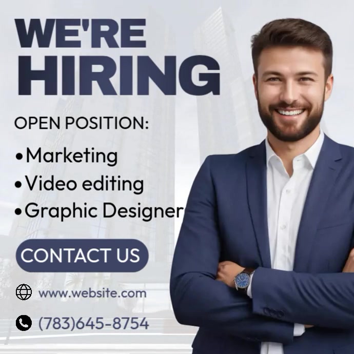 We Are Hiring Video Template | PosterMyWall