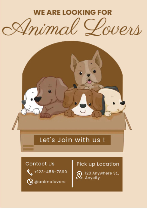 We are Looking for Animal Lover Template | PosterMyWall
