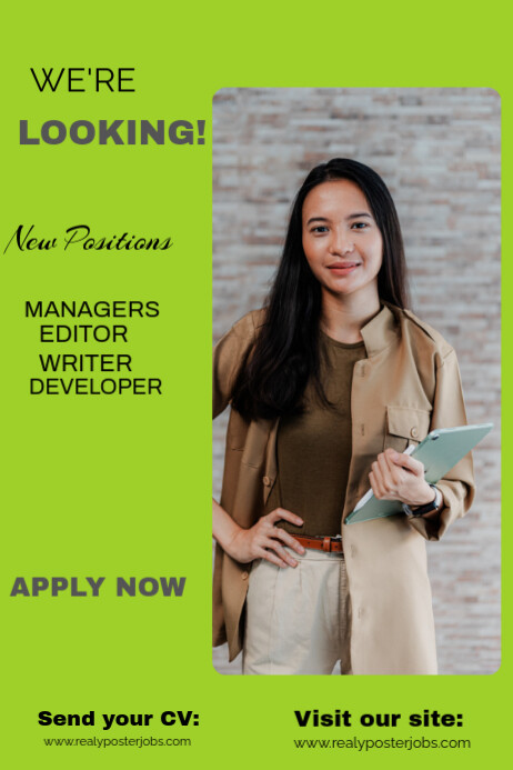 we are needed new employees for jobs Template | PosterMyWall