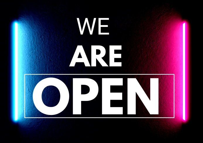We are open, we're open, yard sign Template | PosterMyWall