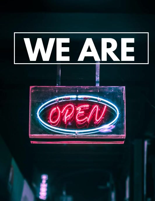 Plantilla de We are open, we're open, yard sign | PosterMyWall