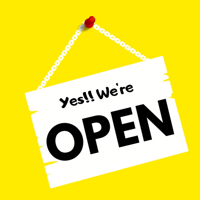 Plantilla de We are open, yard sign, we're open | PosterMyWall