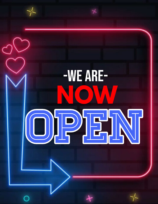 Copy of We are open, yard sign | PosterMyWall