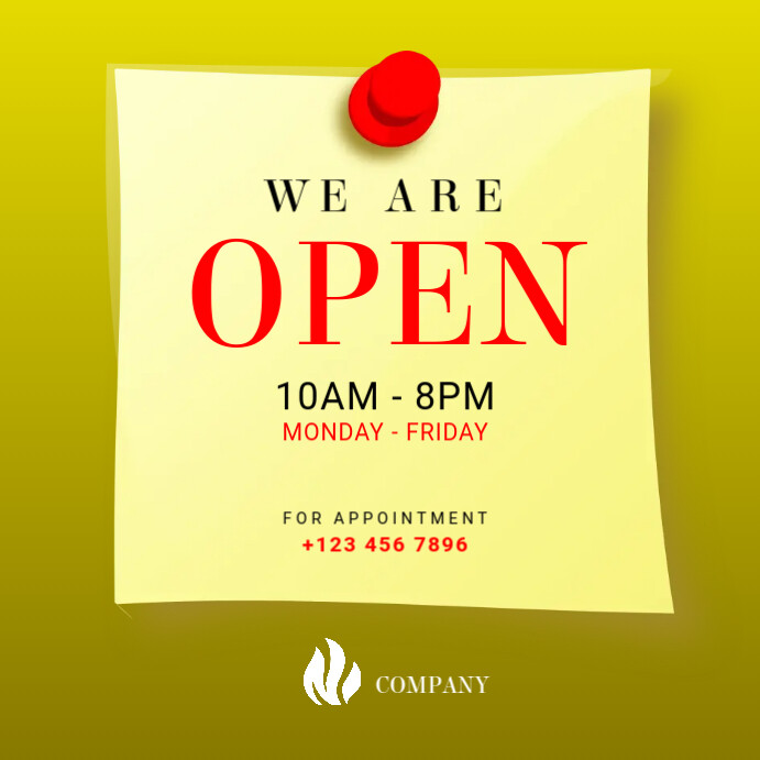Copy of We are open banner template | PosterMyWall