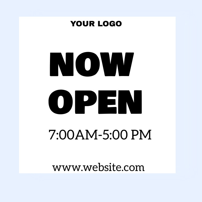 We are open business poster design template | PosterMyWall
