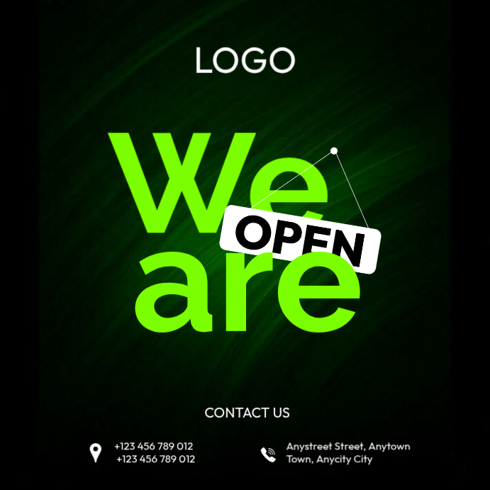 We are Open Business sign Template | PosterMyWall