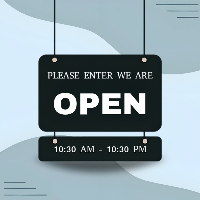 Copy of We are open business sign template | PosterMyWall
