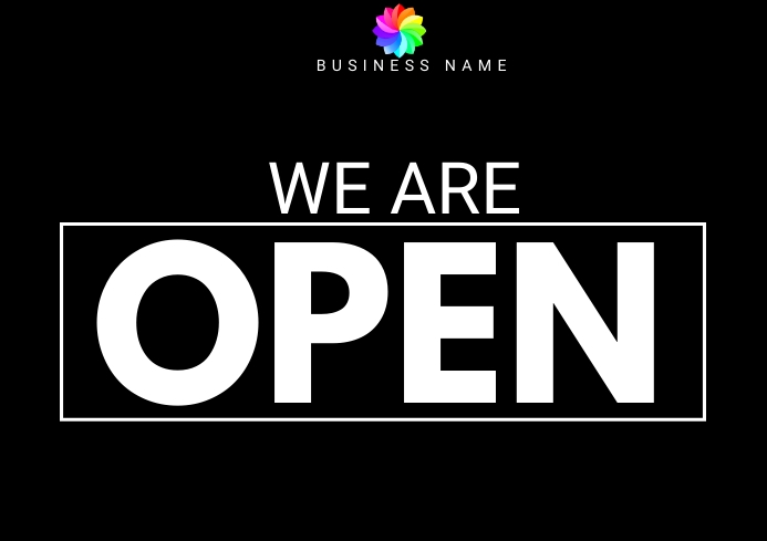 we are open business sign Template | PosterMyWall