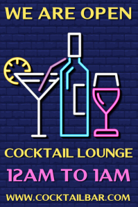 We Are Open Coffee Bar Neon Animated Template | PosterMyWall