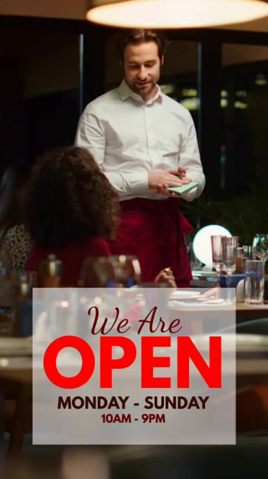 We Are Open Template | PosterMyWall