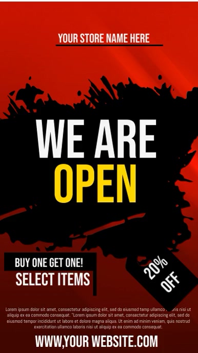 WE ARE OPEN Template | PosterMyWall