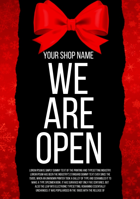 We are open Template | PosterMyWall