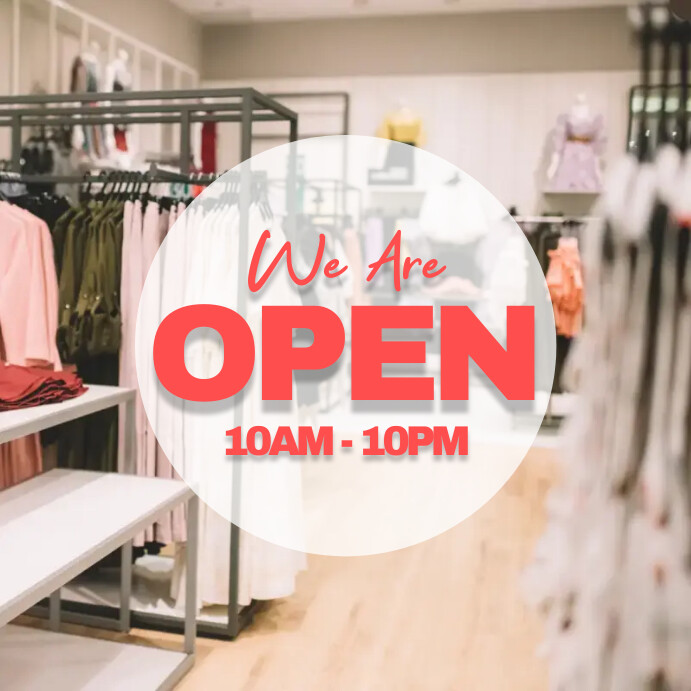 We Are Open Template | PosterMyWall