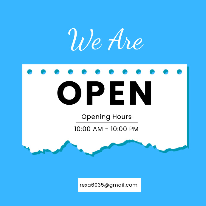 We are open Template | PosterMyWall
