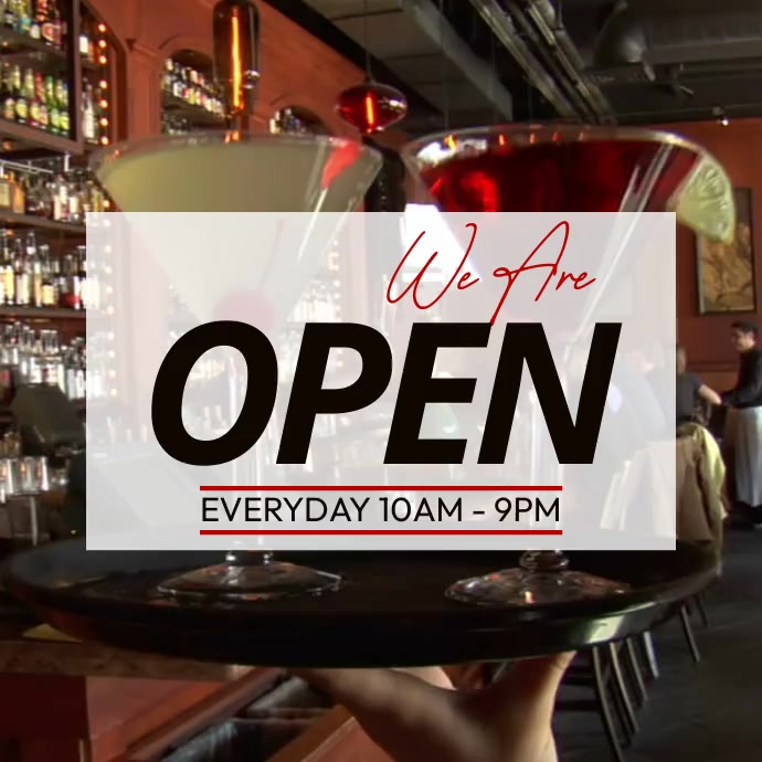 We Are Open Template | PosterMyWall