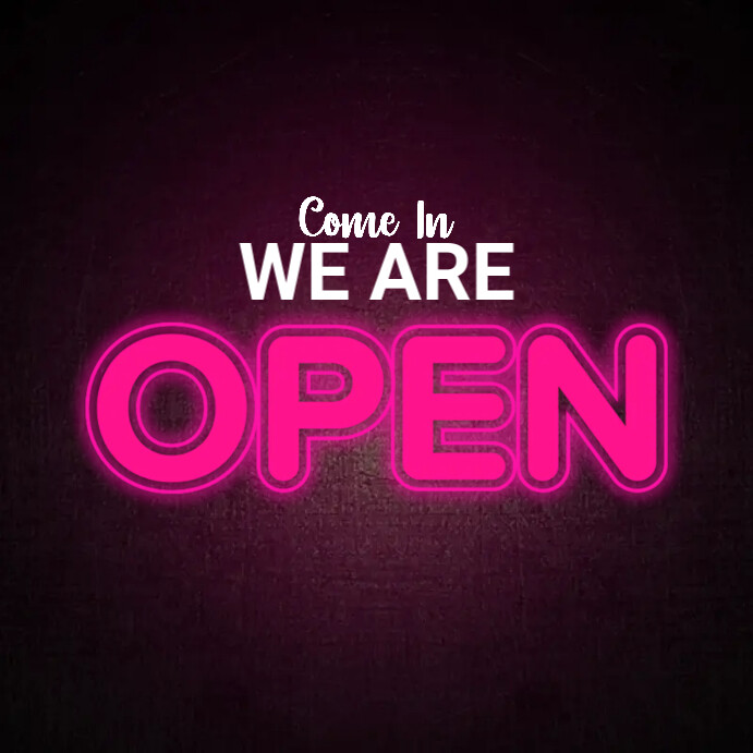 We Are Open Template | PosterMyWall