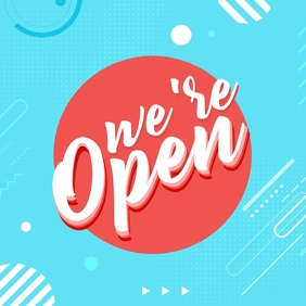 TODAY! WE ARE OPEN NOW Template | PosterMyWall