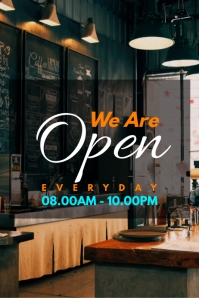 We Are Open Notice Template | PosterMyWall