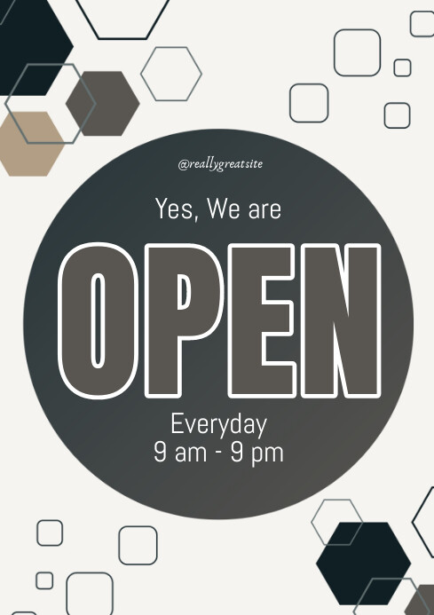 We are open Template | PosterMyWall