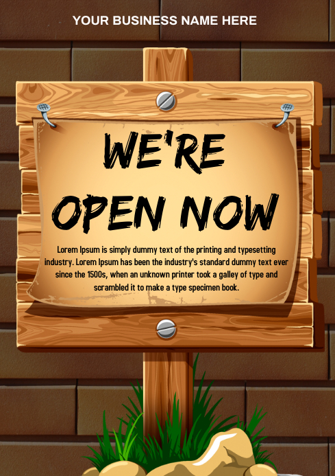 WE ARE OPEN Template | PosterMyWall