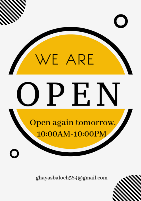 We are open Template | PosterMyWall