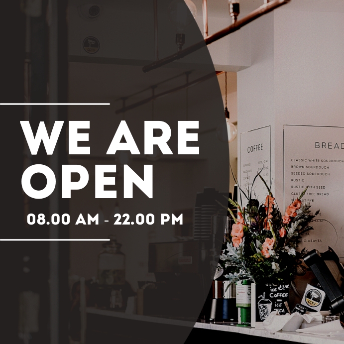 We Are Open Template | PosterMyWall