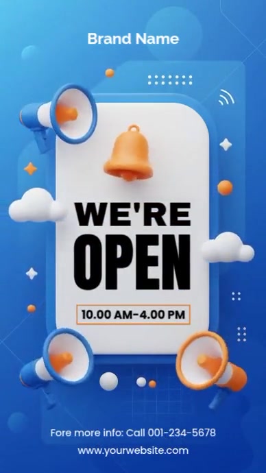 We Are Open Template | PosterMyWall