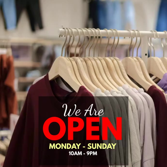 We Are Open Template | PosterMyWall