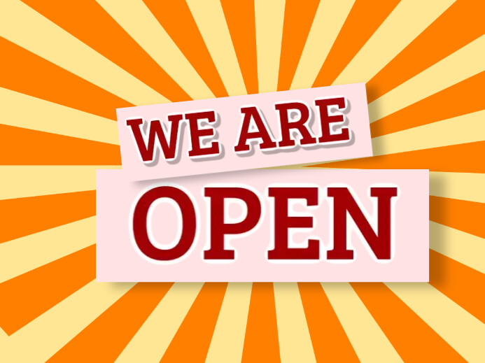 we are open Template | PosterMyWall