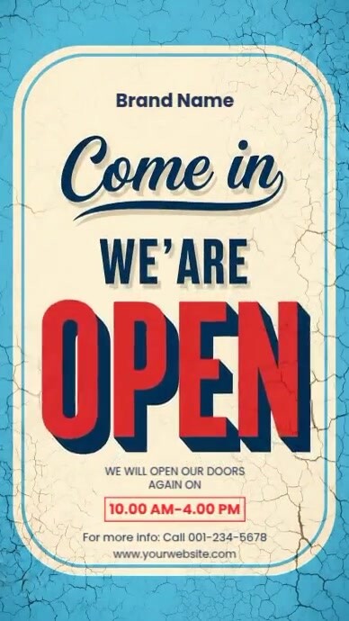 We Are Open Template | PosterMyWall
