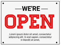 We are Open Yard Sign design template | PosterMyWall