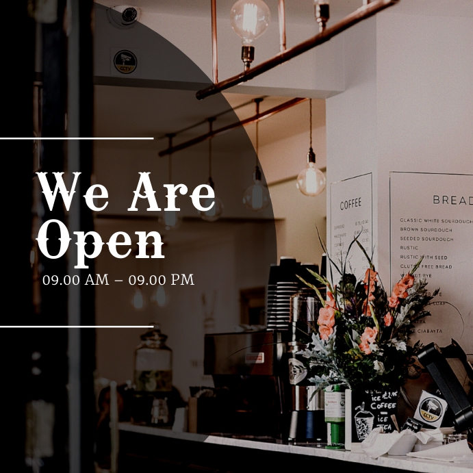 We Are Open Template | PosterMyWall