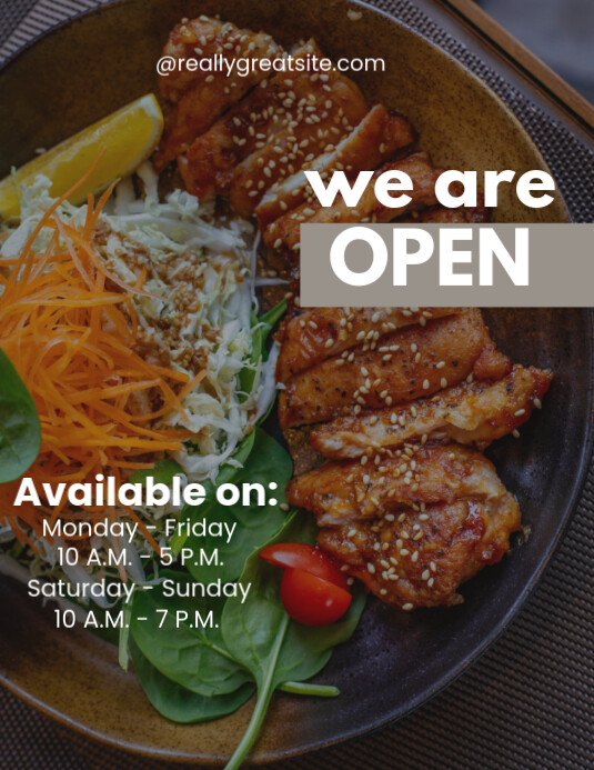 We Are Open Flyer (us Letter) Template | PosterMyWall