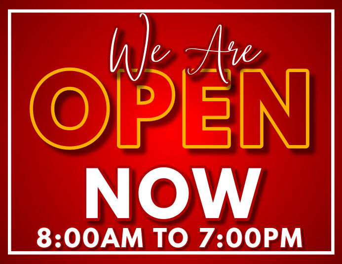 We Are Open Flyer (us Letter) Template | PosterMyWall