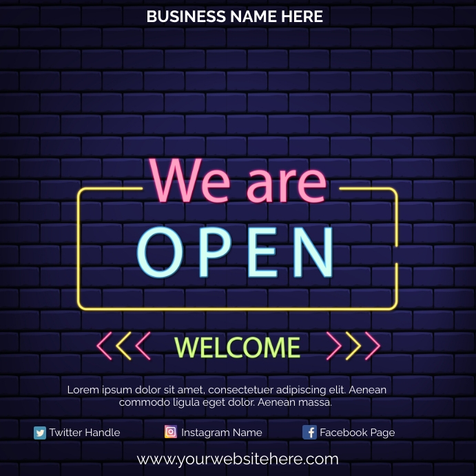 we are open flyer Template | PosterMyWall