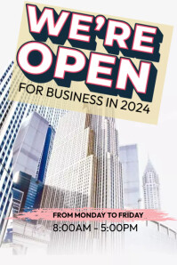 We Are Open Notice Template | PosterMyWall
